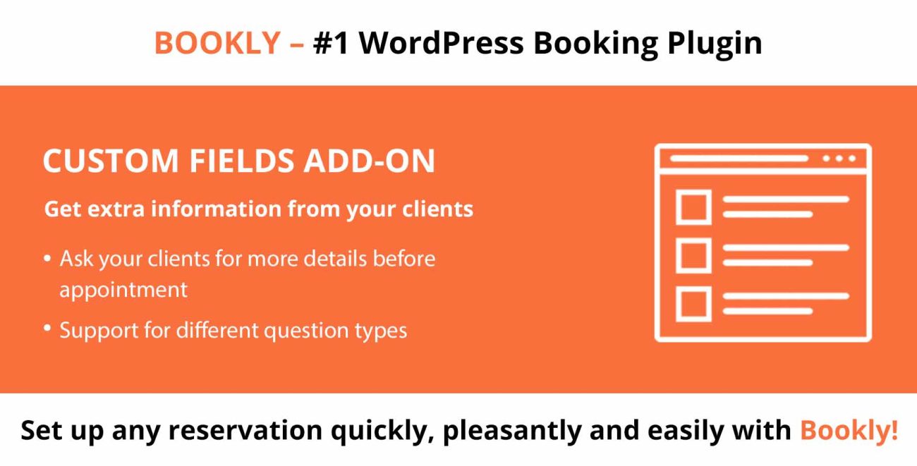 Bookly Custom Fields (Add-on) - ToolsZilla