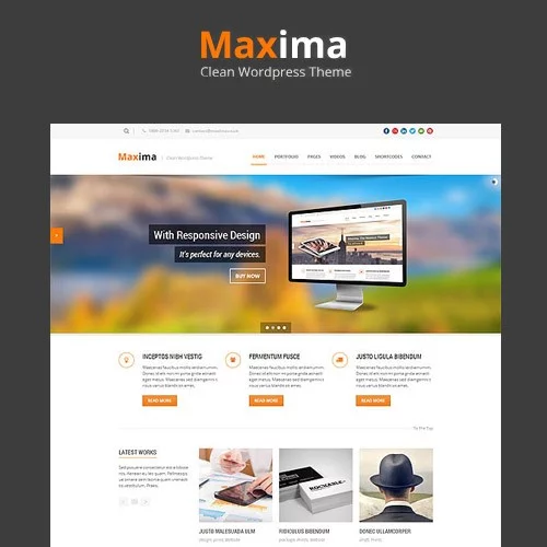 Maxima – Retina Ready WordPress Theme - ToolsZilla