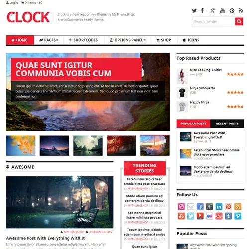 MyThemeShop Clock WordPress Theme - ToolsZilla